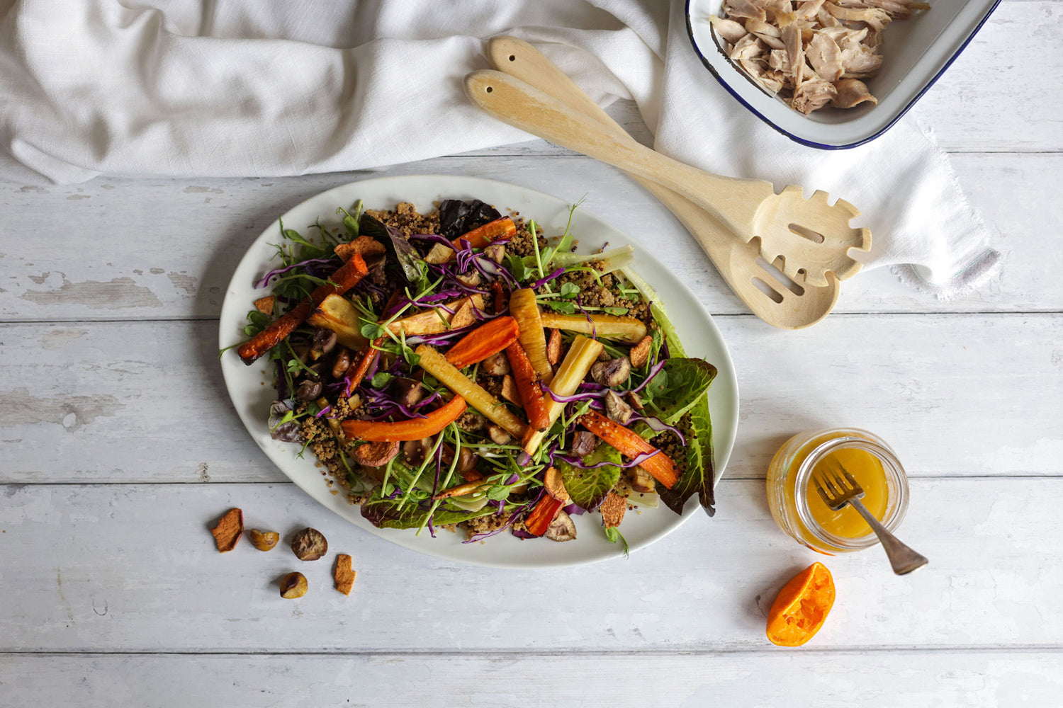Leftover Roasted Veg & Chestnut Salad Recipe – Scrapples